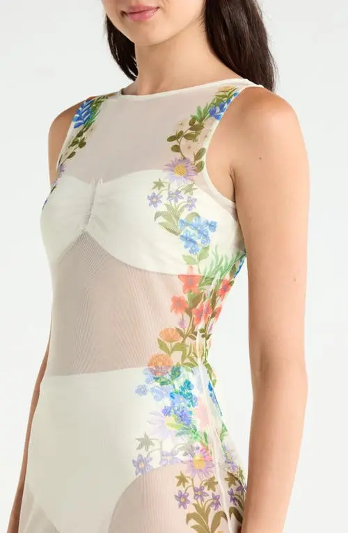 HUTCH Shaylee Floral Cover-up Minidress