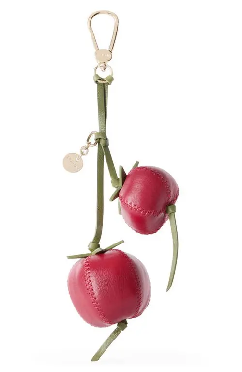 Brahmin Leather Tomato Charm