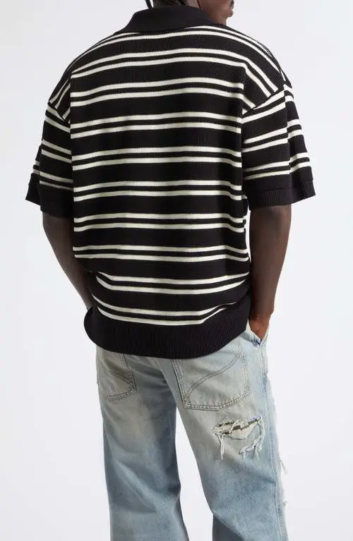 Amiri Ma Stripe Polo Sweater
