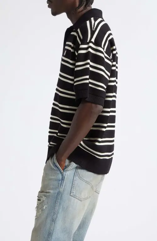 Amiri Ma Stripe Polo Sweater