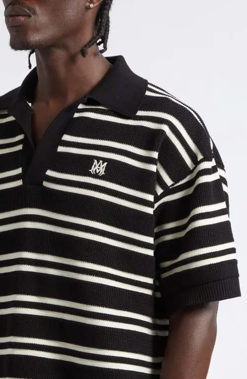 Amiri Ma Stripe Polo Sweater