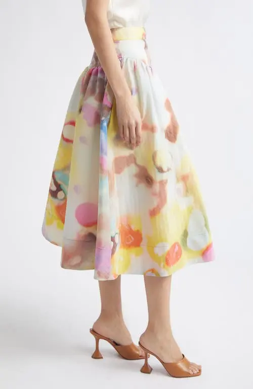 Christopher John Rogers Moonshine" Pleated Midi Skirt