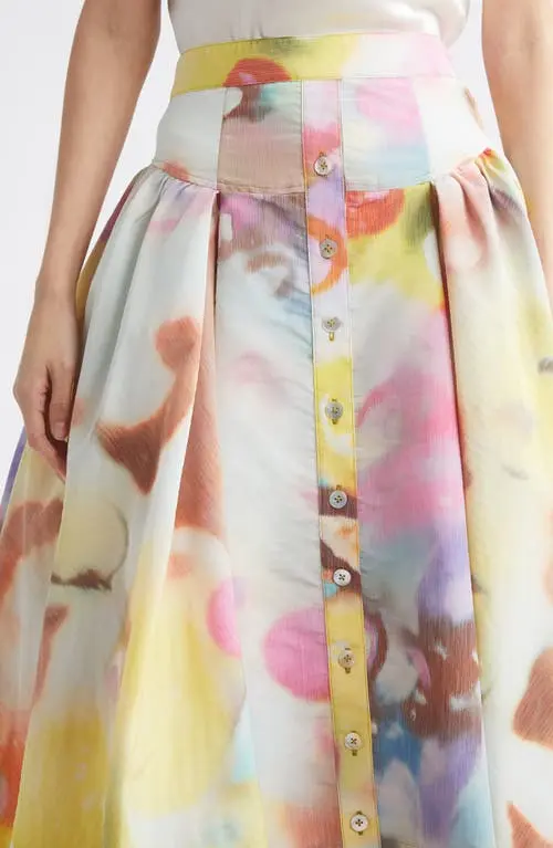 Christopher John Rogers Moonshine" Pleated Midi Skirt