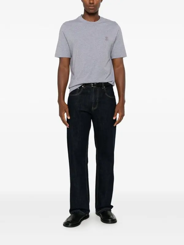 Brunello Cucinelli Logo Cotton T-shirt