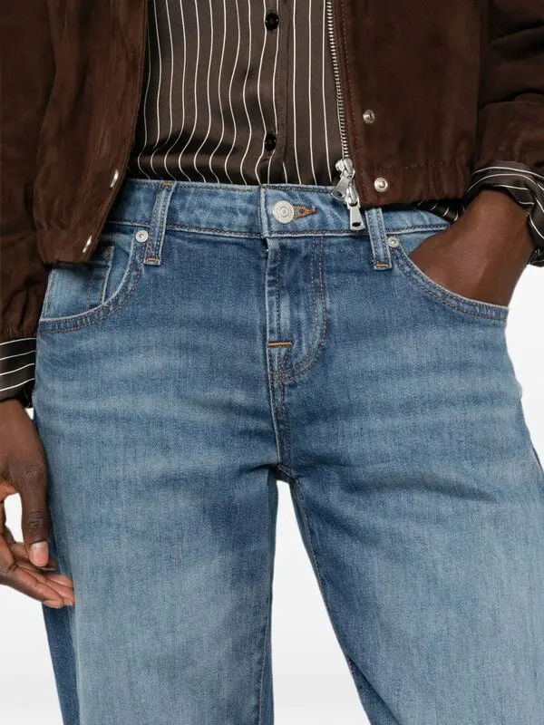 7 For All Mankind Low Straight Denim Jeans