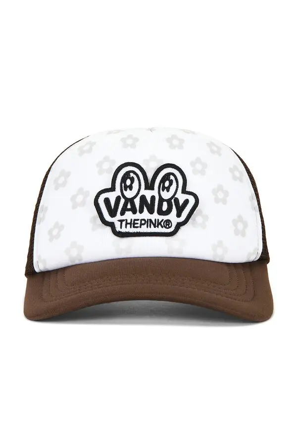 VANDYTHEPINK Eye Logo Patch Trucker Hat - Brown