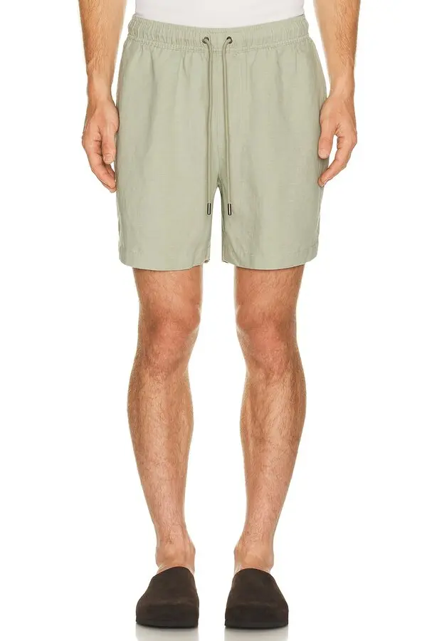 Onia Air Linen Pull On Short - Elm