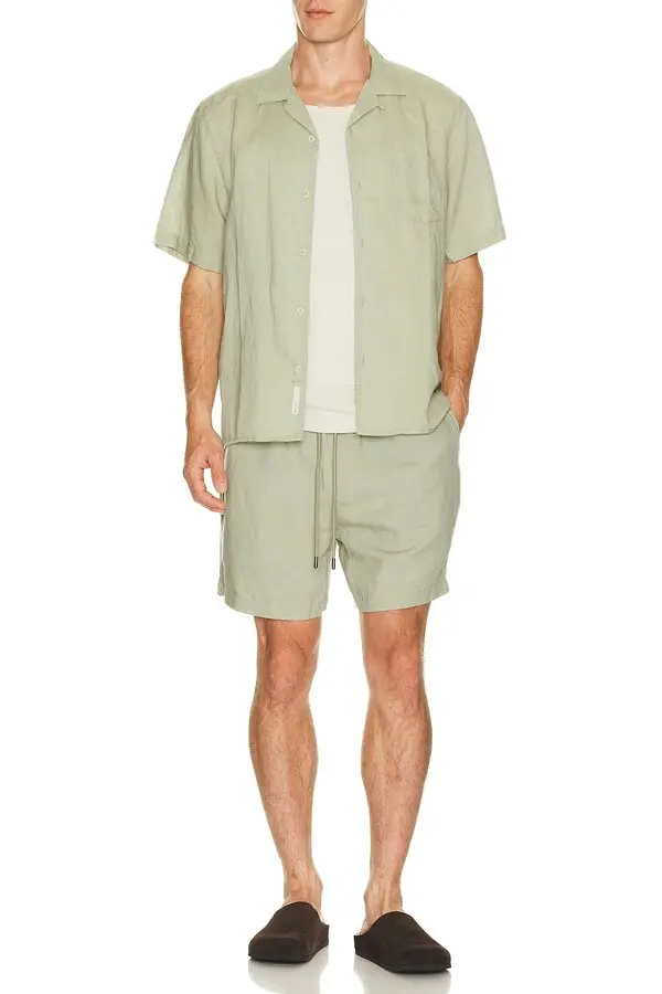 Onia Air Linen Pull On Short - Elm