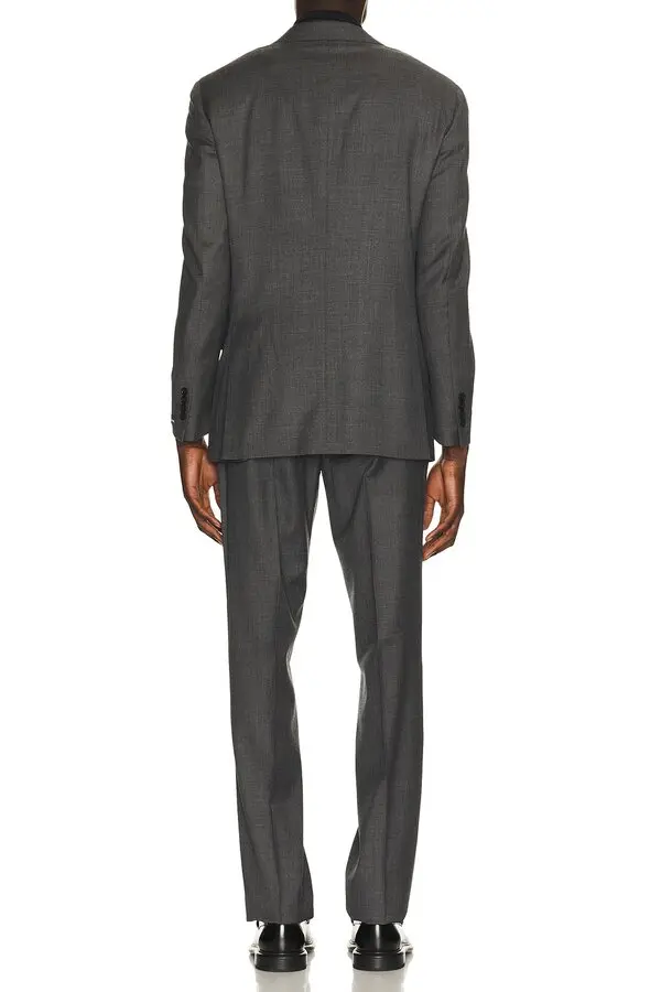 Polo Ralph Lauren 2-buton Single Breasted Sharkskin 2-piece Suit In Grey