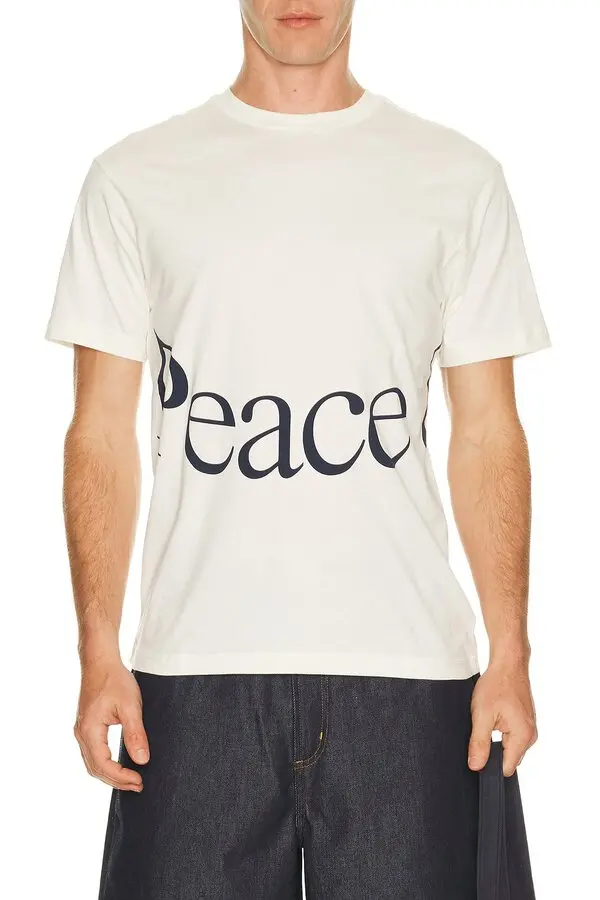 MUSEUM OF PEACE & QUIET Jumbo Wordmark T-shirt - White