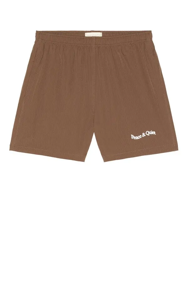 MUSEUM OF PEACE & QUIET Wordmark Seersucker Shorts