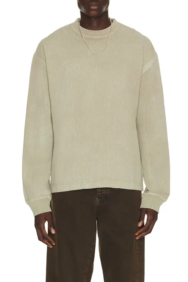 AGOLDE Long Sleeve Asha Shirt In Green - Delta