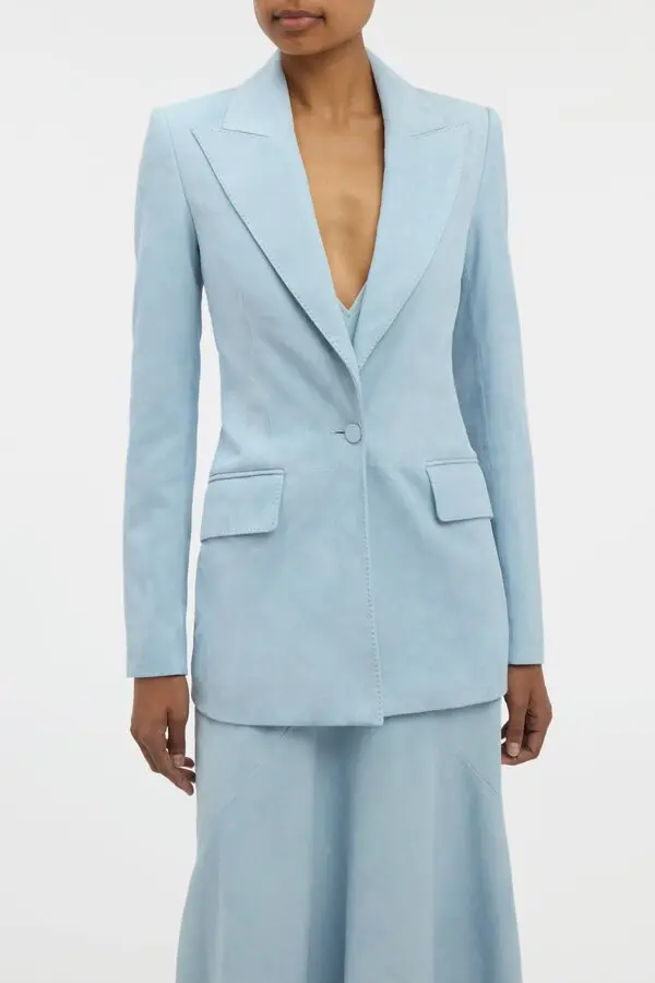 Gabriela Hearst Leiva Suede Blazer