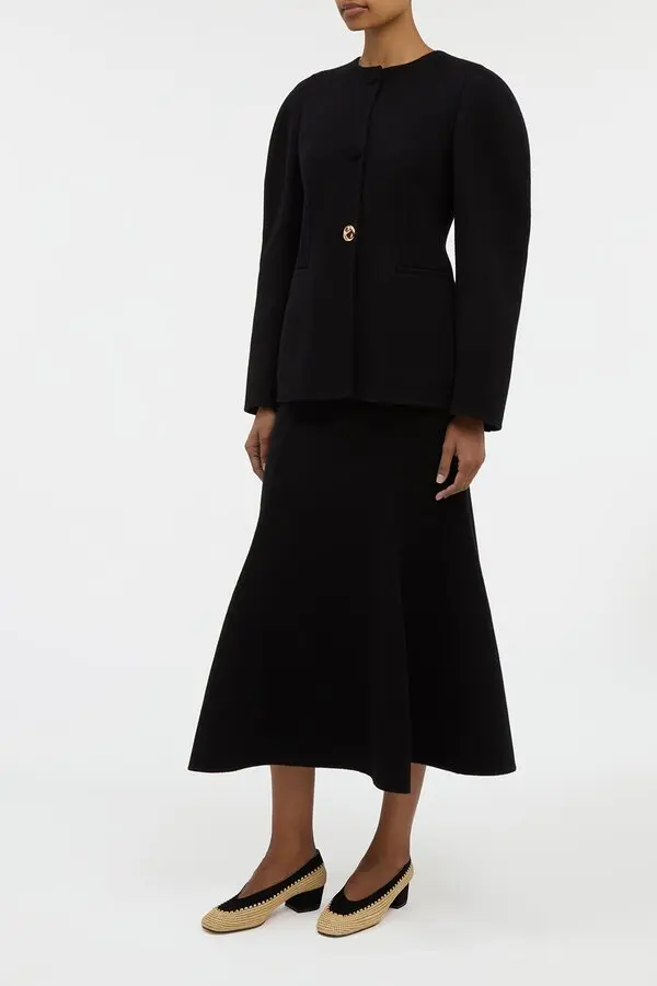 Gabriela Hearst Daelan Jacket In Black Double-face Recycled Cashmere