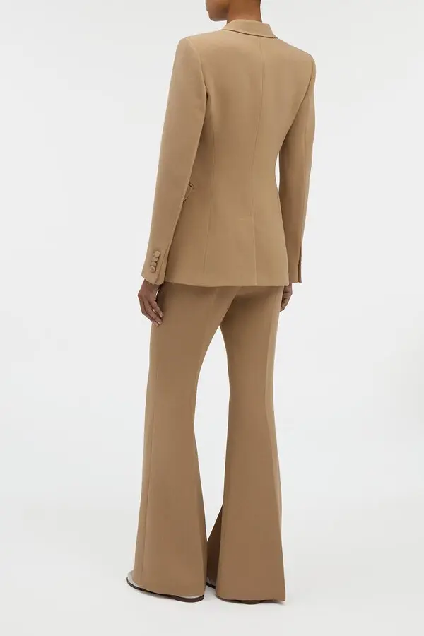 Gabriela Hearst Stephanie Virgin Wool Crepe Blazer - Camel