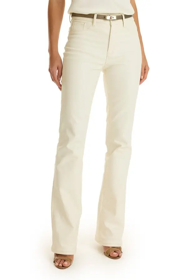 THE NOLI SHOP Aria Coated Flare Jean - Vanilla
