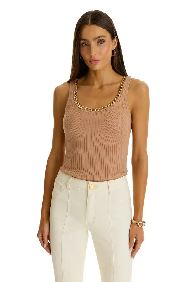 THE NOLI SHOP Millie Knit Tank - Mocha