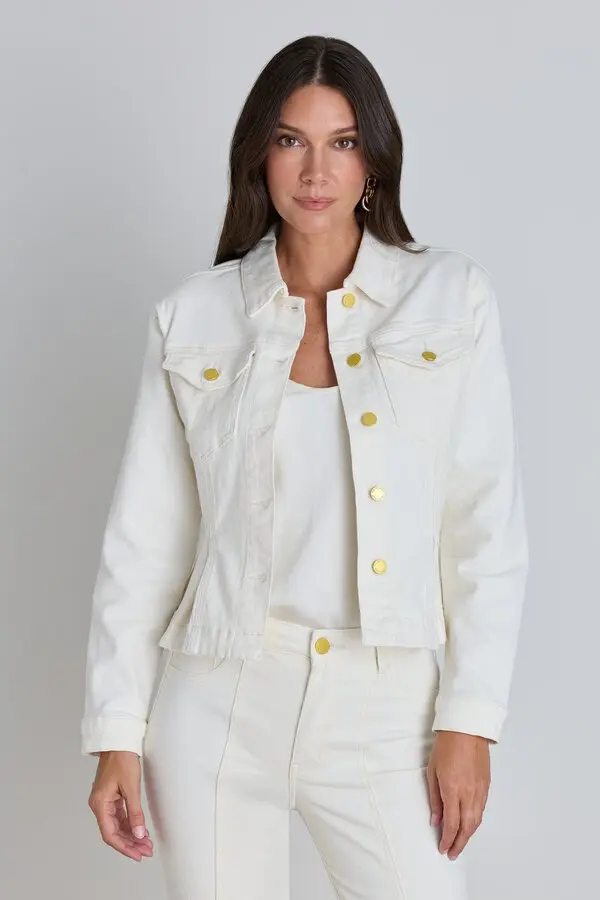 THE NOLI SHOP Bethanie Denim Jacket - Ivory