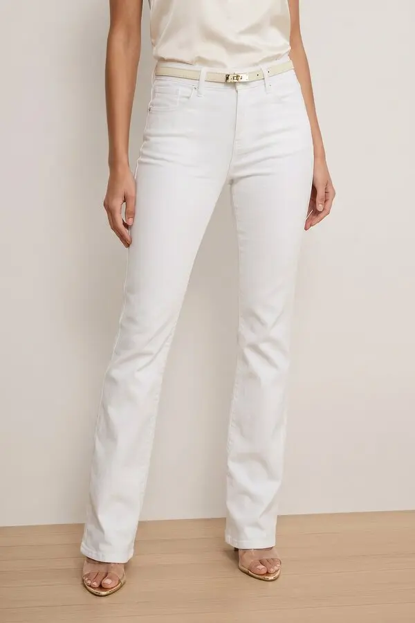 THE NOLI SHOP Aria Coated Flare Jean - White