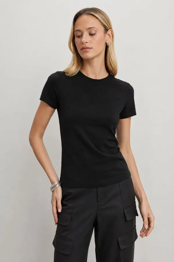 THE NOLI SHOP Anchor Print Crewneck T-shirt - Black