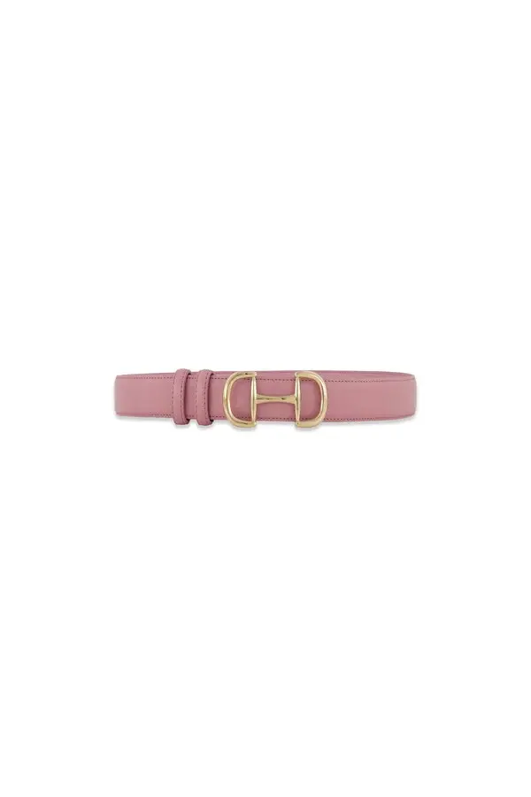 THE NOLI SHOP Bettie Belt With Horsebit Buckle - Blush