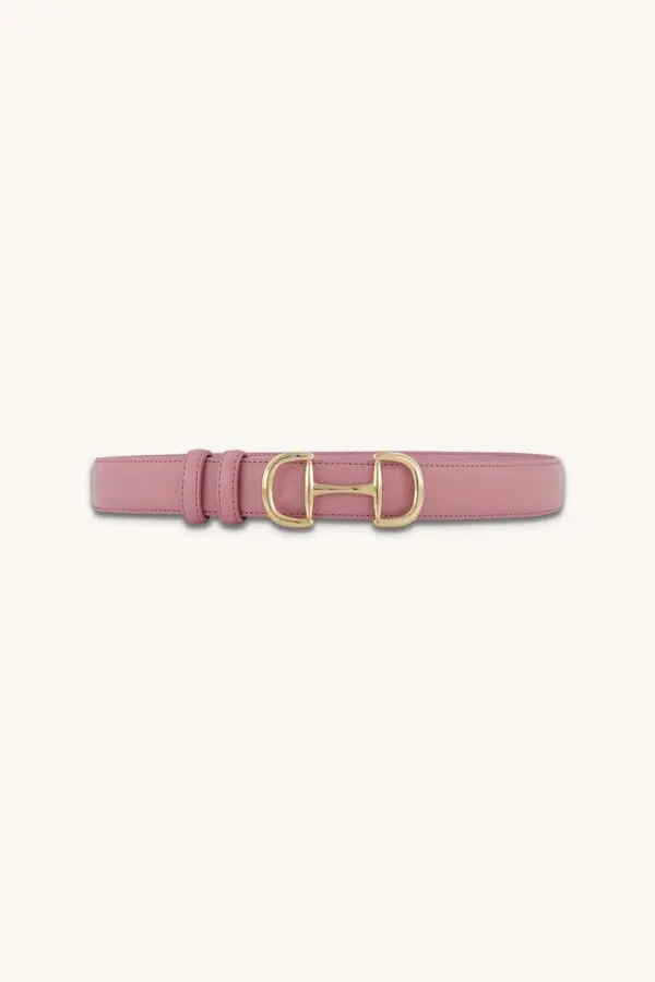 THE NOLI SHOP Bettie Belt With Horsebit Buckle - Blush