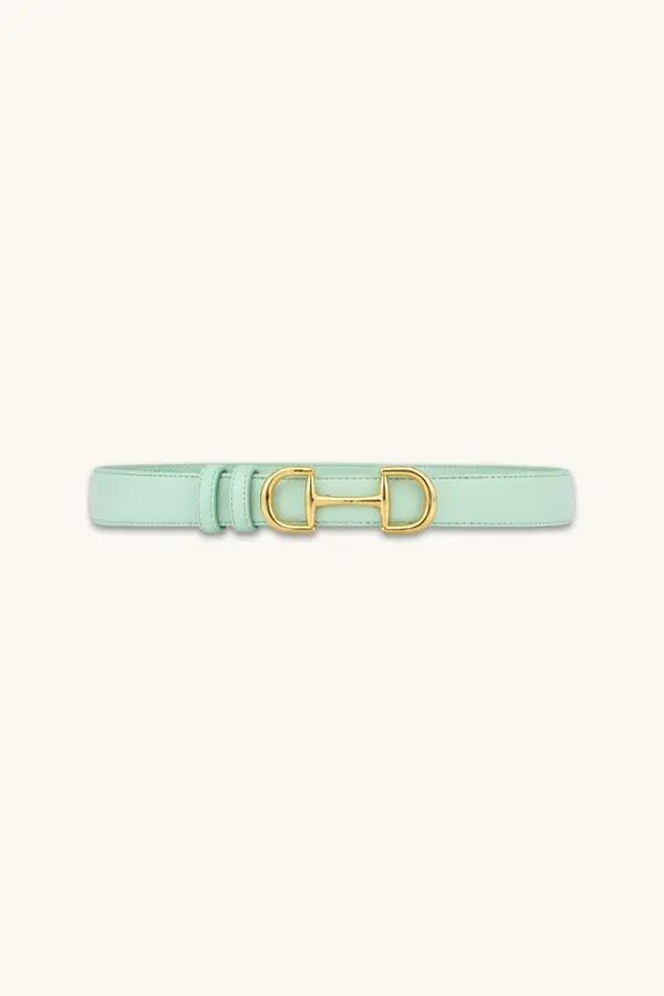THE NOLI SHOP Bettie Belt With Horsebit Buckle - Mint