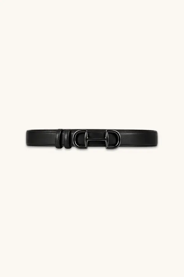 THE NOLI SHOP Bettie Belt With Horsebit Buckle - Noir