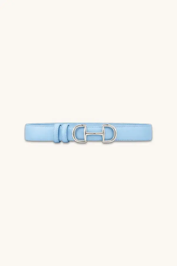 THE NOLI SHOP Bettie Belt With Horsebit Buckle - Sky Blue