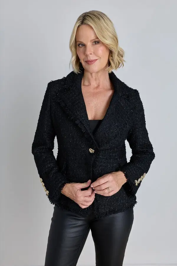 THE NOLI SHOP Giselle Single Breasted Blazer - Black