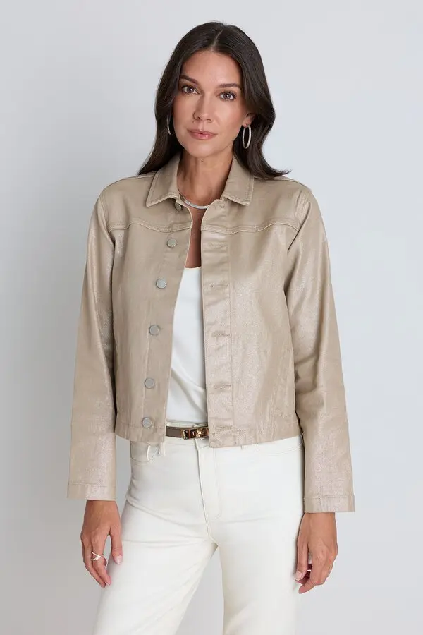 THE NOLI SHOP Joelle Jean Jacket - Champagne