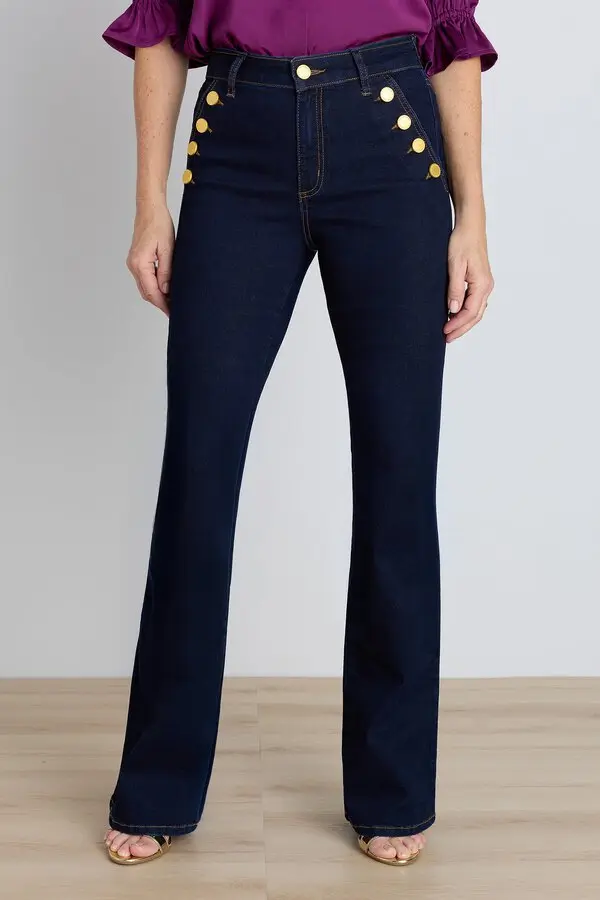 THE NOLI SHOP Allegra Bootcut Jeans - Indigo