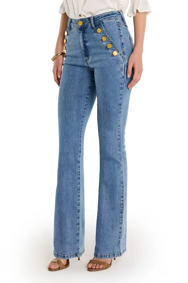 THE NOLI SHOP Allegra Bootcut Jean - Medium Blue