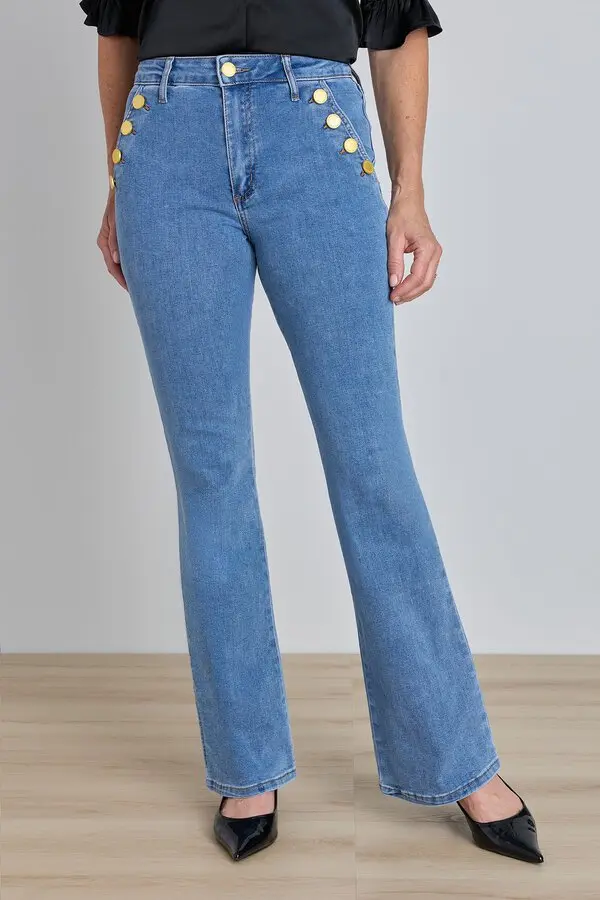 THE NOLI SHOP Allegra Bootcut Jean - Medium Blue