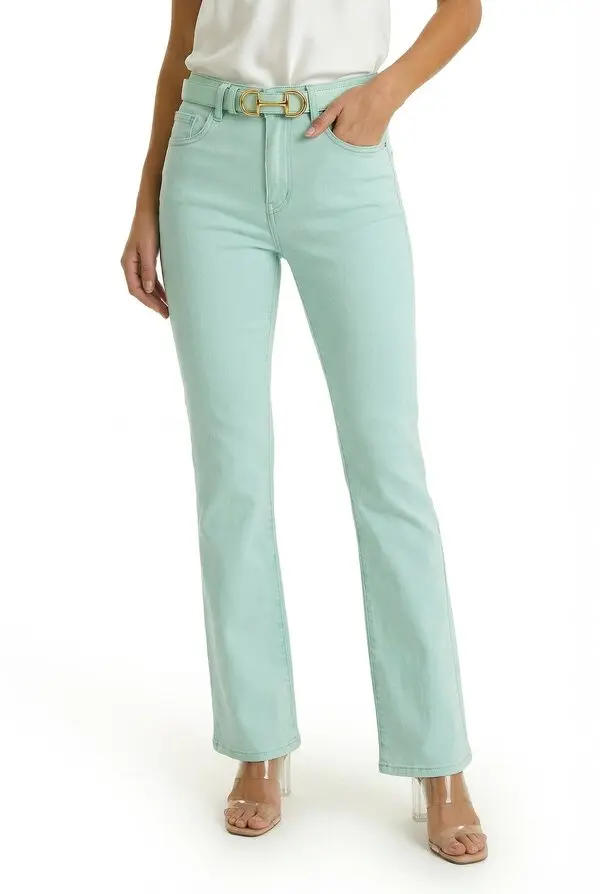 THE NOLI SHOP Aria Flare Jean - Mint