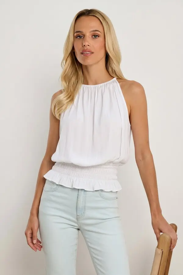 THE NOLI SHOP Betsy Halter Top - White