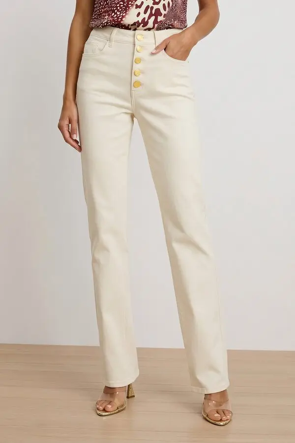 THE NOLI SHOP Aubrey Bootcut Jean - Ivory