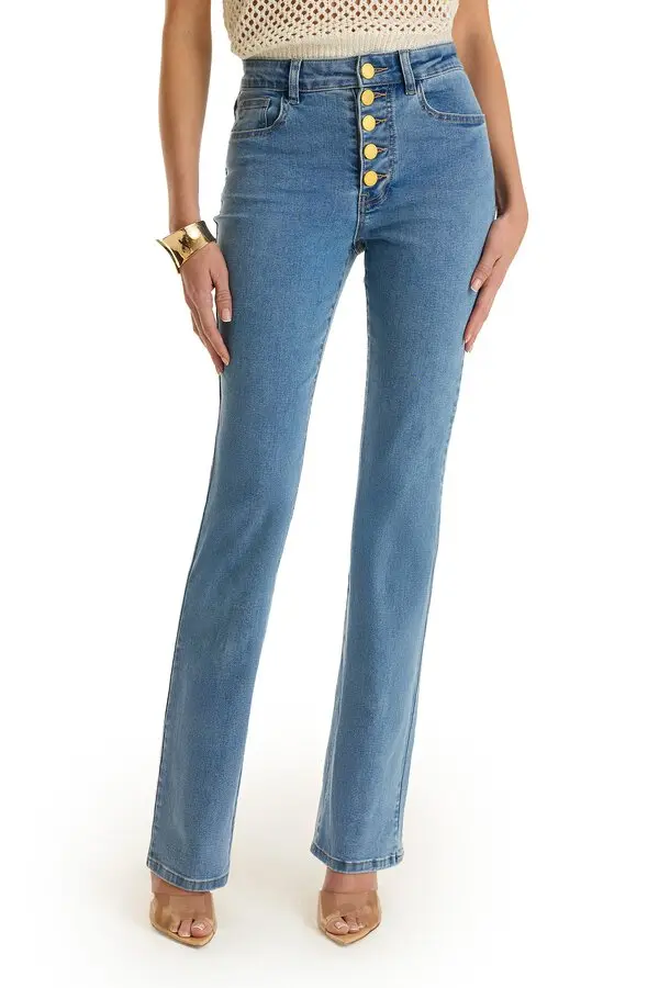 THE NOLI SHOP Aubrey Bootcut Jean - Medium Blue