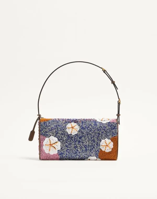 Valentino Garavani Devain Small Embroidered Shoulder Bag