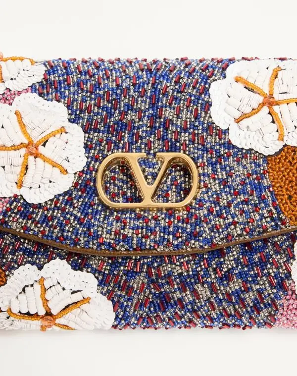 Valentino Garavani Devain Small Embroidered Shoulder Bag