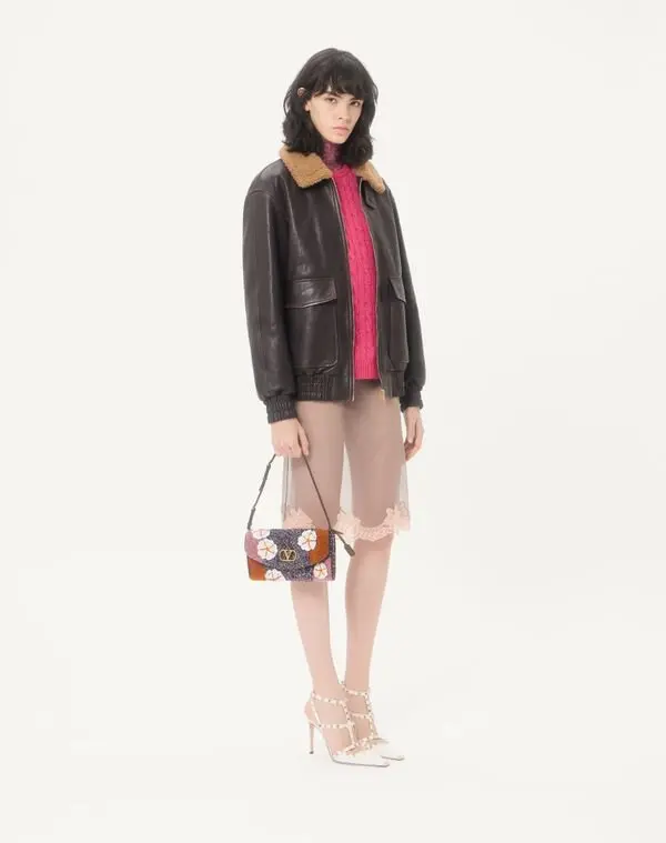 Valentino Garavani Devain Small Embroidered Shoulder Bag