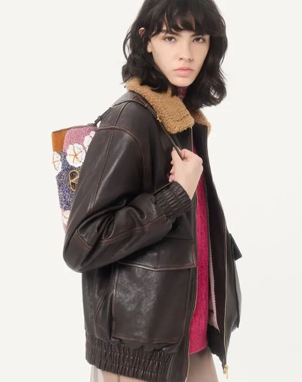 Valentino Garavani Devain Small Embroidered Shoulder Bag
