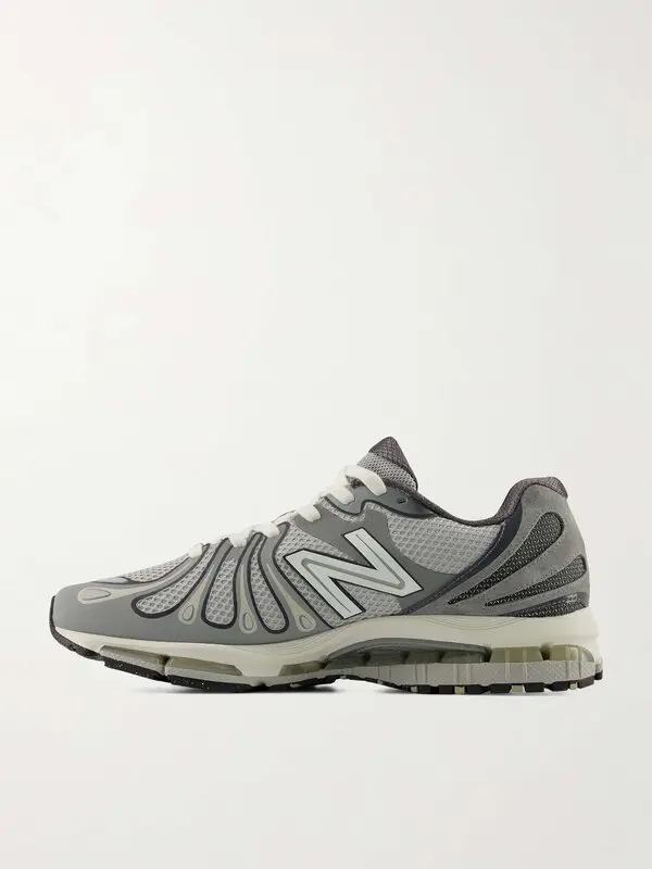 NEW BALANCE Abzorb 1890 Suede-trimmed Mesh Sneakers