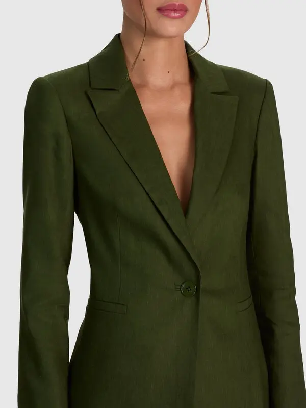 Alice + Olivia Breann Linen Blazer