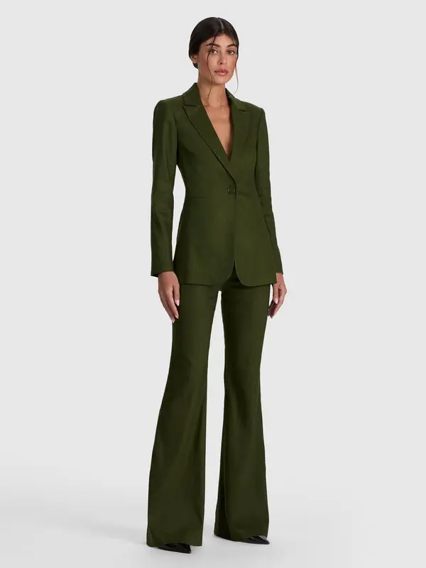 Alice + Olivia Breann Linen Blazer