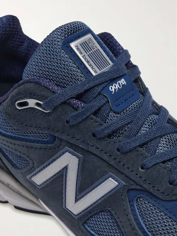 NEW BALANCE 990v4 Suede-trimmed Mesh Sneakers