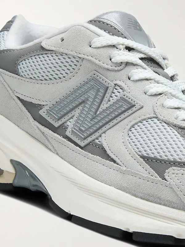 NEW BALANCE Abzorb 2010 Leather-trimmed Mesh Sneakers
