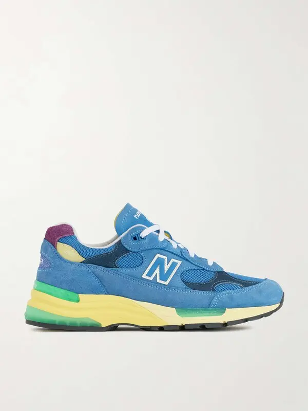 NEW BALANCE 992 Suede-trimmed Mesh Sneakers
