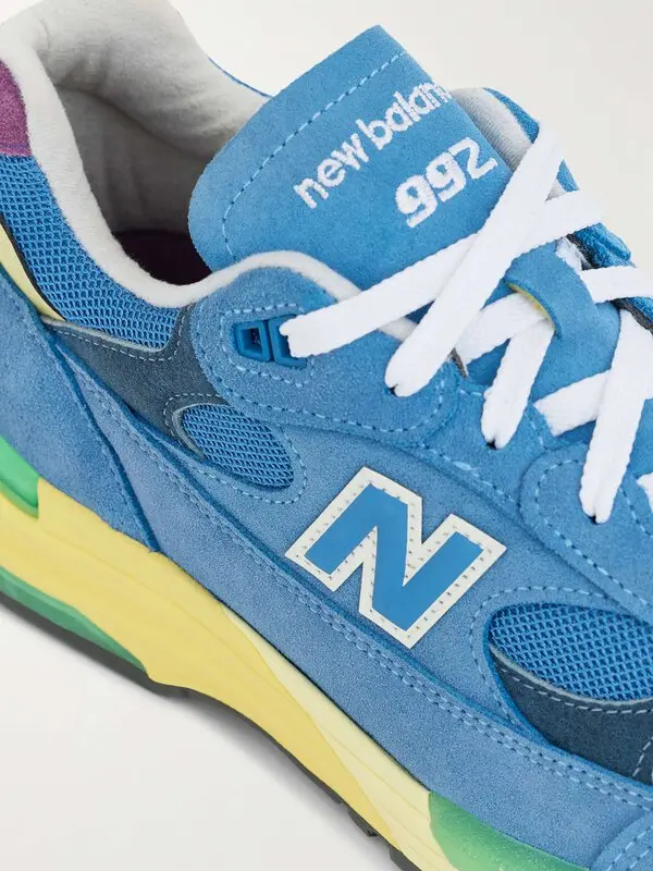 NEW BALANCE 992 Suede-trimmed Mesh Sneakers