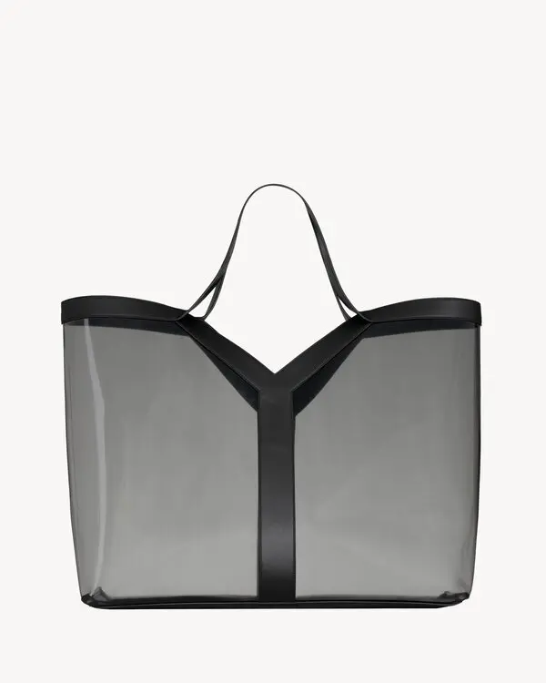 Saint Laurent Y Tote In Tpu - Black